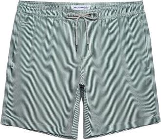 Maamgic Homme Short de Bain Maillot Classique Design Tropical pour Vacances Voyage en Et&eacute; sur la Plage,Rayures Vert Fonc&eacute;,L