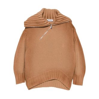 The Attico Zip Up Rundhals - - Knitwear - Damen - Beige - M