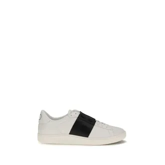 Valentino Garavani Contrasting Band Low-Top Sneaker - White