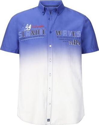 Jan Vanderstorm Homme Chemise À Manches Courtes Oddi Bleu Roi, 6XL (XXXXXXL) - 53/54