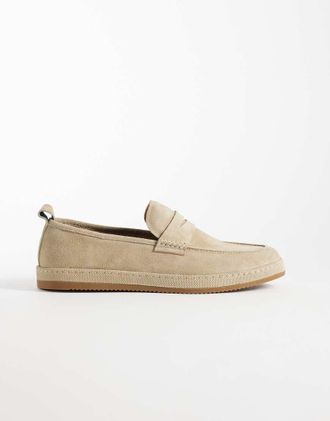 Steve Madden Response - Mocassins casual &agrave; enfiler en daim - Taupe-Neutral