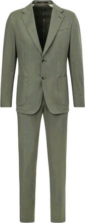 Windsor Einreihiger Anzug aus einem Baumwoll-Stretch mit Reverskragen in