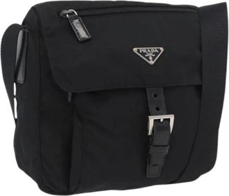 Prada unisex, Pre-owned, Noir, Taille: ONE Size Sac bandouli&egrave;re Pre-owned &agrave; boucle