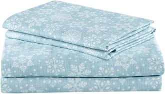 Comfort Spaces Bettlaken mit Kissenbez&uuml;gen California King Snowflake Blue