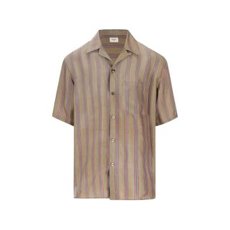 Saint Laurent Striped-pattern Chest-pocket Shirt