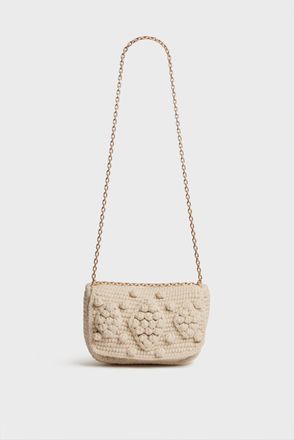 Gerard Darel Port&eacute; travers en crochet de laine - ARCHIE - Naturel