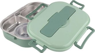 Dioche Tragbare Lunchbox aus 18/8-Stahl und 4 F&auml;chern aus Edelstahl, Aufbewahrungsbeh&auml;lter f&uuml;r Lebensmittel, Geeignet f&uuml;r Studenten und Erwachsene, 1500 Ml F