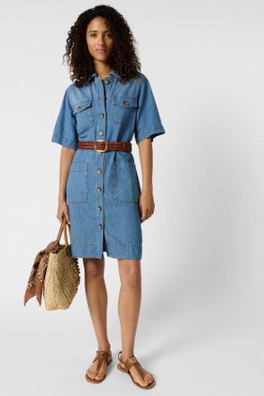 Gerard Darel Robe droite en denim &agrave; poches - RANI - Jeans