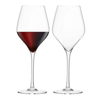 Final Touch 100% Lead-free Crystal Red Wine Glasses Rotweingläser Kristallglas Hergestellt mit DuraSHIELD Titanium verstärkt für erhöhte Haltbarkeit Tall 26 cm 62
