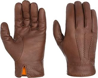Stetson Gants en Cuir Soft Nappa Homme - avec doigts pour doublure automne-hiver - 9 1/2 HS marron