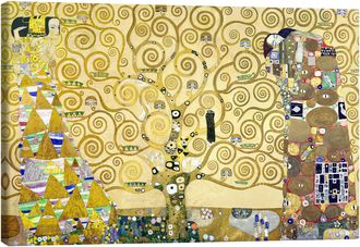 Posterlounge Entwurf für den Stoclet-Fries Leinwandbild von Gustav Klimt 100 x 70 cm Gold Wandbilder Wanddeko