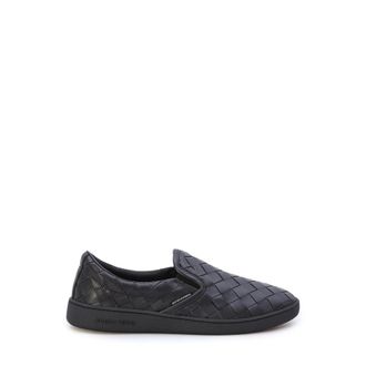Bottega Veneta Homme, Chaussures, Noir, Taille: 41 EU Intrecciato Slip-On Baskets
