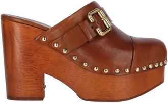 Chlo&eacute; Sandalen - Slip-On Mules With Gold-Tone Paddington Buckle - Gr. 36 (EU) - in Braun - f&uuml;r Damen