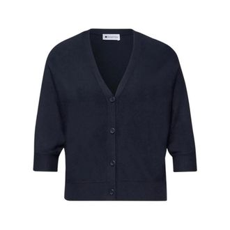 Street One Femme, Pulls, Bleu, Taille: 44 FR Elegant Viscose Cardigan with Button Detail