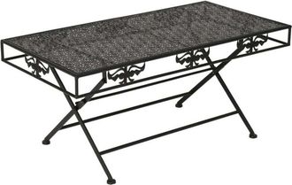 vidaXL Vidaxl - Table basse pliante Style vintage M&eacute;tal 100x50x45 cm Noir