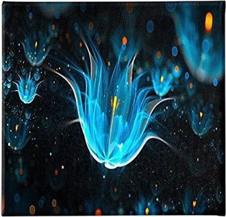 Homemania Bild Blumen - Natur - für Wohnzimmer, Schlafzimmer - mehrfarbig aus Polyester, Holz, 60 x 3 x 60 cm - HM20KNV60x60-233