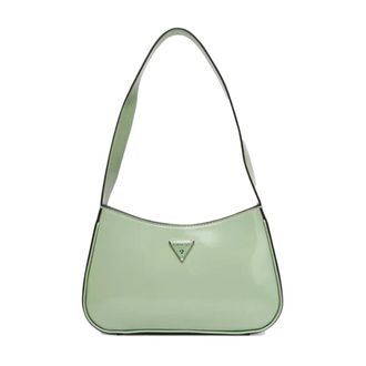 Guess Sac &agrave; bandouli&egrave;re vert avec logo en m&eacute;tal - Femme - Sacs - Vert - Taille: ONE Size