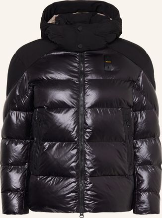 Blauer Steppjacke Kiernan Mit Abnehmbarer Kapuze schwarz