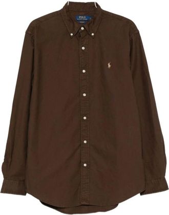 Polo Ralph Lauren Homme, Chemises, Brun, Taille: XL Chemise boutonn&eacute;e
