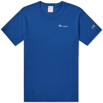 Champion Homme, Tops, Bleu, Taille: XL T-Shirt Petit Logo Script Champion