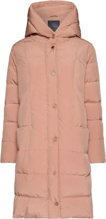 Elena Miro Doudoune mi-longue &agrave; capuche fixe - Femme - Manteaux - Rose - Taille: 42 FR