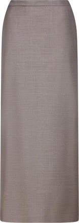Loulou Studio Femme, Jupes, Gris, Taille: 40 FR Cara Straight Maxi Skirt
