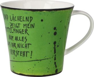 GOEBEL Kaffee- / Teetasse Mittelfinger - Frank Hummel Goebel Atelier