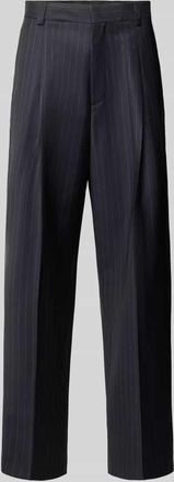 HUGO BOSS Loose Fit Bundfaltenhose aus Wolle mit B&uuml;gelfalte