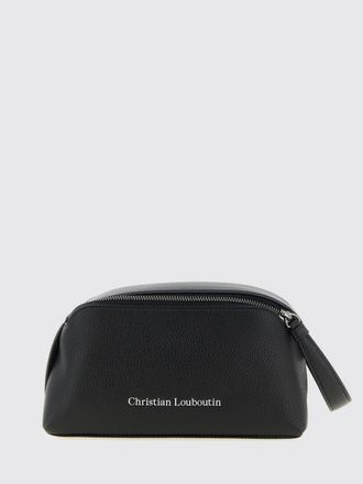 Christian Louboutin Dokumentenhalter aus genarbtem Leder mit Seitengriff und Logo
