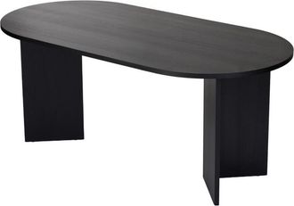 Hanah Home Table &agrave; manger en bois Sablin - 180 x 89 x 75 cm - Bois Noir
