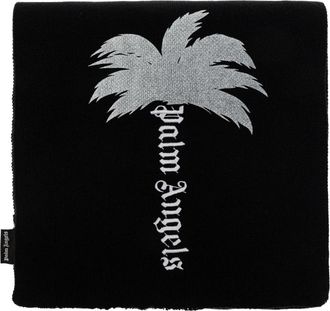 Palm Angels Bestickter Logo-Schal - - Accessories - Herren - Schwarzk - ONE SIZE