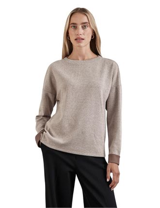 Street One Damen A322118 Melange-Shirt, Rich Mocha Mel.,36
