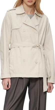 QS by s.Oliver Kurzer Trenchcoat aus Baumwolle mit G&uuml;rtel