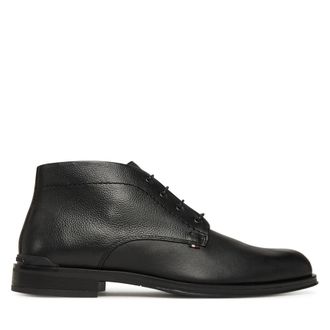 Tommy Hilfiger Schn&uuml;rschuhe Tommy Hilfiger Corporate Hilfiger Lth Boot FM0FM05697 Schwarz