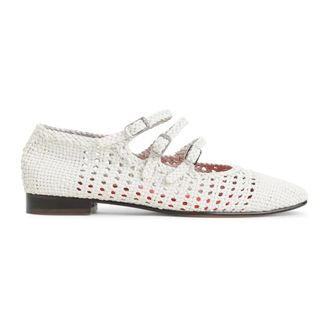 Carel Femme, Chaussures, Blanc, Taille: 37 1/2 EU Ariana S. Ballerines Tress&eacute;es