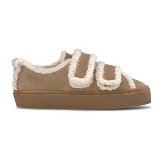 INUIKII Baskets basses en shearling &agrave; scratch - Femme - Chaussures - Beige - Taille: 40 EU