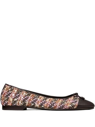 Tory Burch ballerines à bout contrastant - Rose
