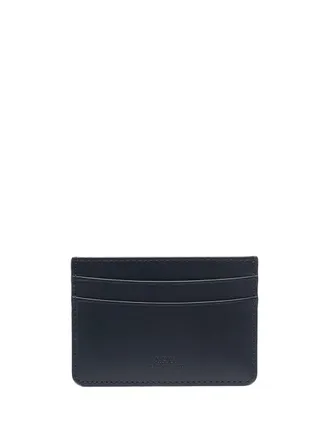 A.P.C. porte-cartes &agrave; logo emboss&eacute; - Bleu