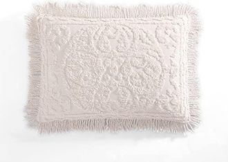 Beatrice Home Fashions Medaillon-Chenille Tagesdecke, Baumwolle, Blush, Standard Sham