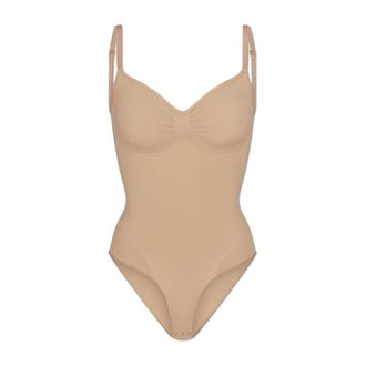 SKIMS Skims, Femme, Sous-v&ecirc;tements, Beige, Taille: 36 FR Bodysuit Sculptant Sans Couture