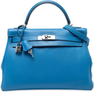 Hermès Hobo Bags - Togo Kelly II Retourne 32 - Gr. unisize - in Blau - für Damen