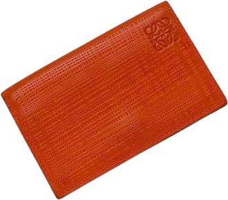Loewe unisex, Pre-owned, Orange, Taille: ONE Size Portefeuille en cuir Pre-owned