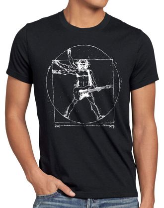 style3 Vinci Rock Herren T-Shirt Musik Festival, Gr&ouml;&szlig;e:XXL, Farbe:Schwarz