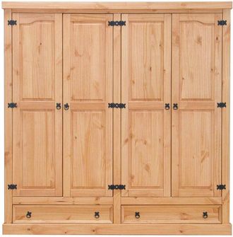 ebuy24 Ebuy24 - New Mexico Armoire 4 tiroirs avec 2 tiroirs largeur 194 cm, hauteur 195 cm, délavé/ciré