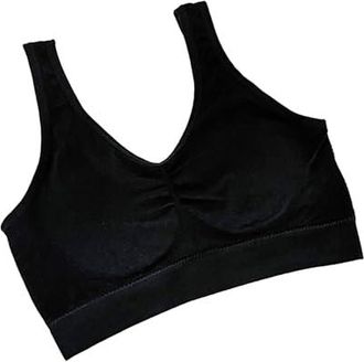 Generic Momolaa Brassiere Fille 12 Ans Soutien-Gorge &agrave; Bonnets Fixes en Latex Simple et d&eacute;contract&eacute; de Grande Taille pour Femmes, Doux et respectueux de la Pe