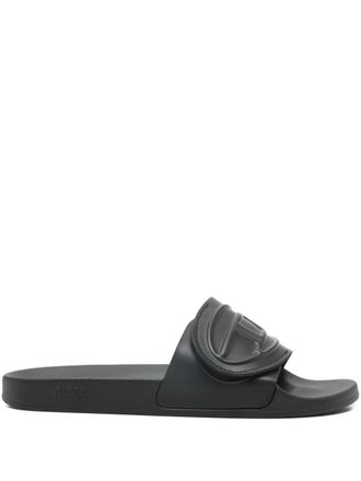 Diesel claquettes Sa-Bloop &agrave; design emboss&eacute; - Noir
