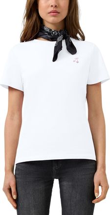 QS by s.Oliver Damen T-Shirt 2175254 White XXL