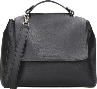 Orciani Femme, Sacs, Noir, Taille: ONE Size Sac Bandoulière en Cuir Grainé Noir