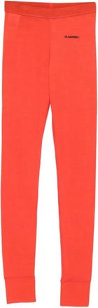 Jil Sander Femme, Pantalons, Rouge, Taille: 40 FR Leggings