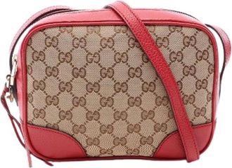 Gucci Sac bandouli&egrave;re Pre-owned Bree en toile GG - Femme - Pre-owned - Rouge - Taille: ONE Size